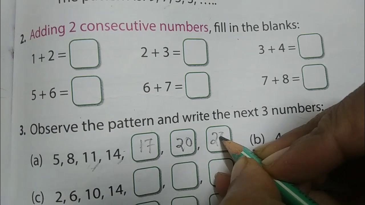 Class 1 maths Patterns Exercise 6.1Q1,2,3 Pg no 111 - YouTube