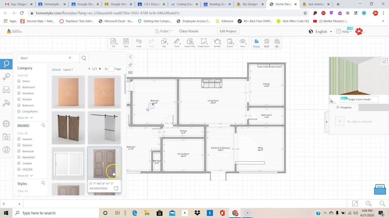 Homestyler adding a closet to a BR - YouTube