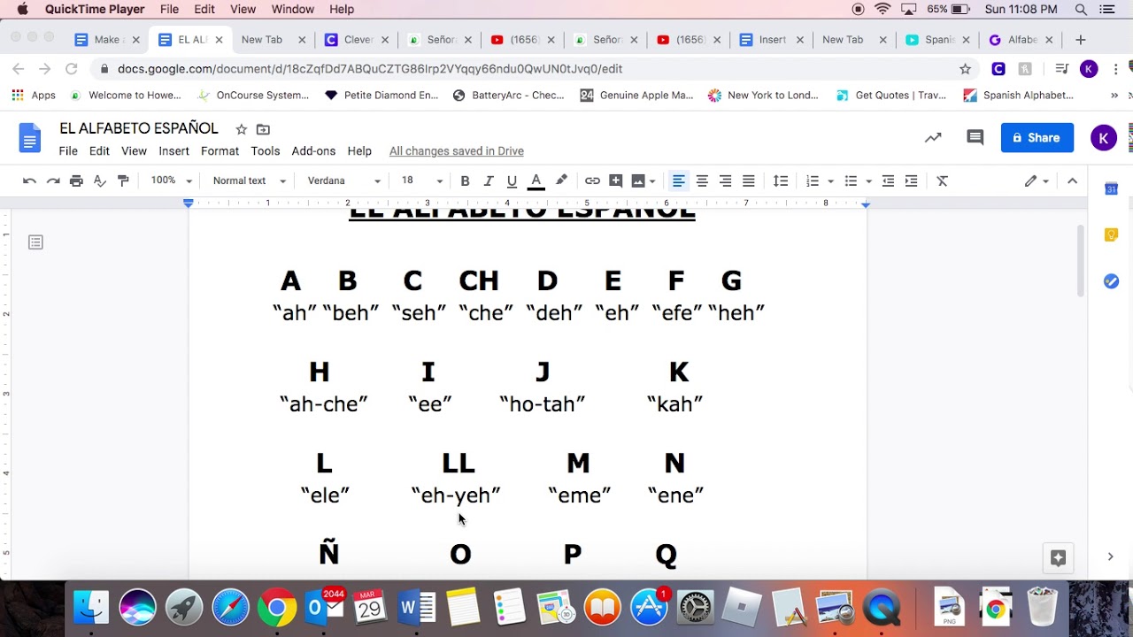 El Alfabeto Español PRONUNCIATION practice - YouTube