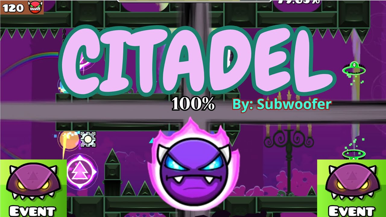 Citadel 100% (easy demon) event level, Geometry Dash - YouTube