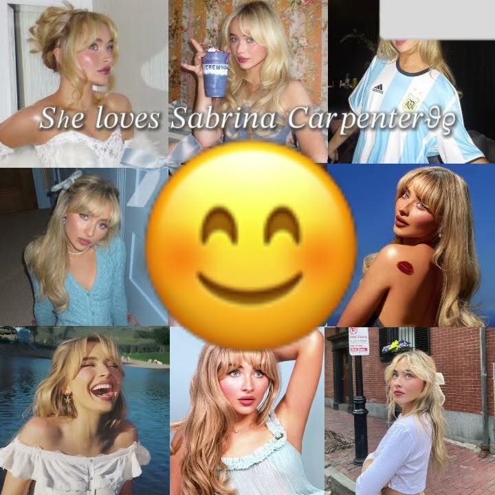 Sabrina carpenter edit|| the smiley face emoji covers my face btw ...