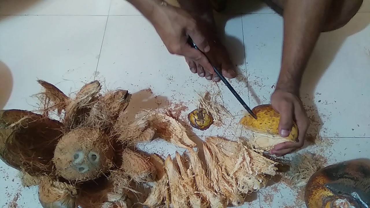 How to clean coconut - YouTube