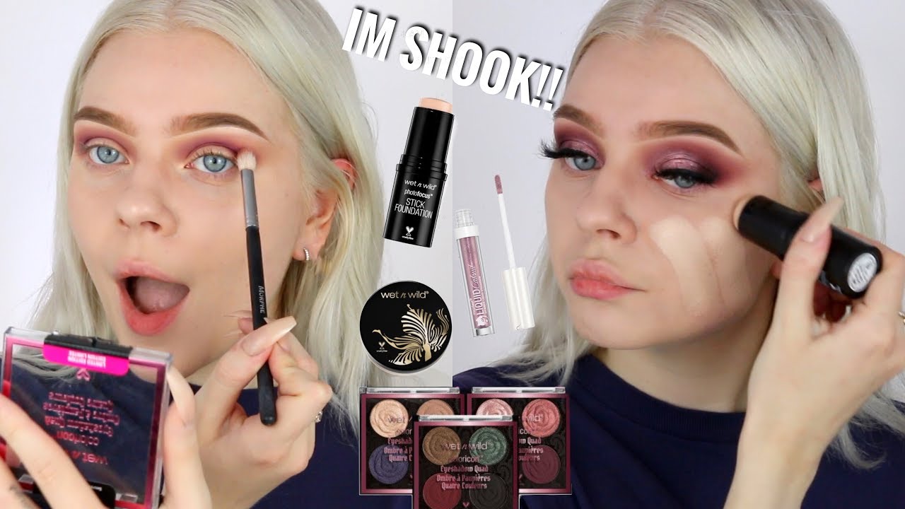 FULL FACE TESTING WET N WILD MAKEUP! GIRLL!! - YouTube