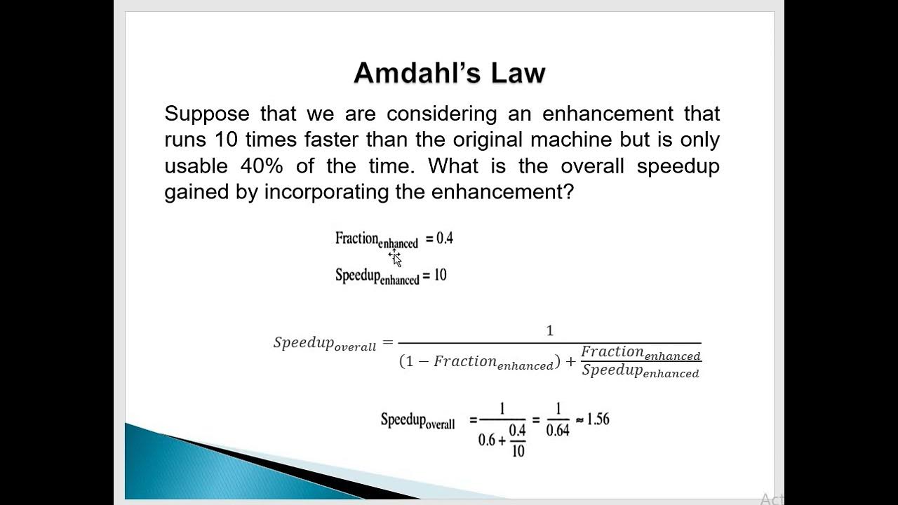 Amdahl Law 1 Explained in Hindi Computer Architecture UEC509 - YouTube