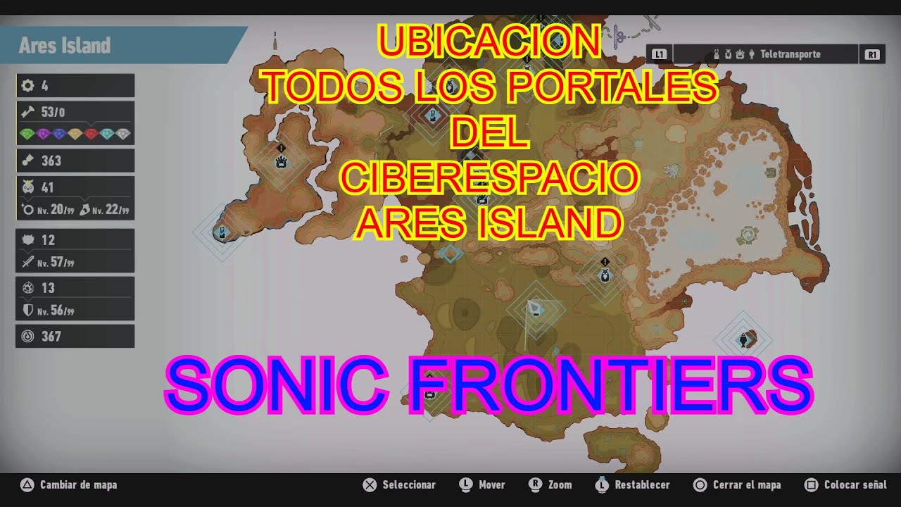 UBICACION DE TODOS LOS PORTALES/NIVELES DEL CIBERESPACIO EN ARES ISLAND ...