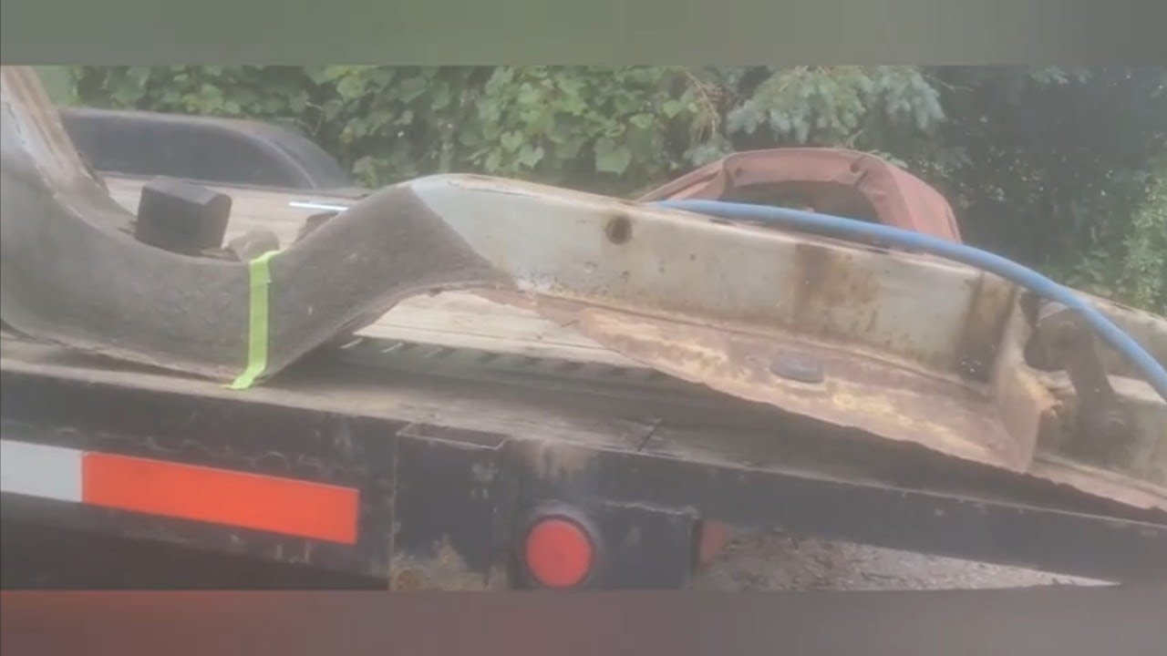 Installing rear half frame rails on a 1969 Charger - YouTube