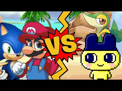 M.U.G.E.N Battles | Mario/Sonic vs Mametchi/Snivy
