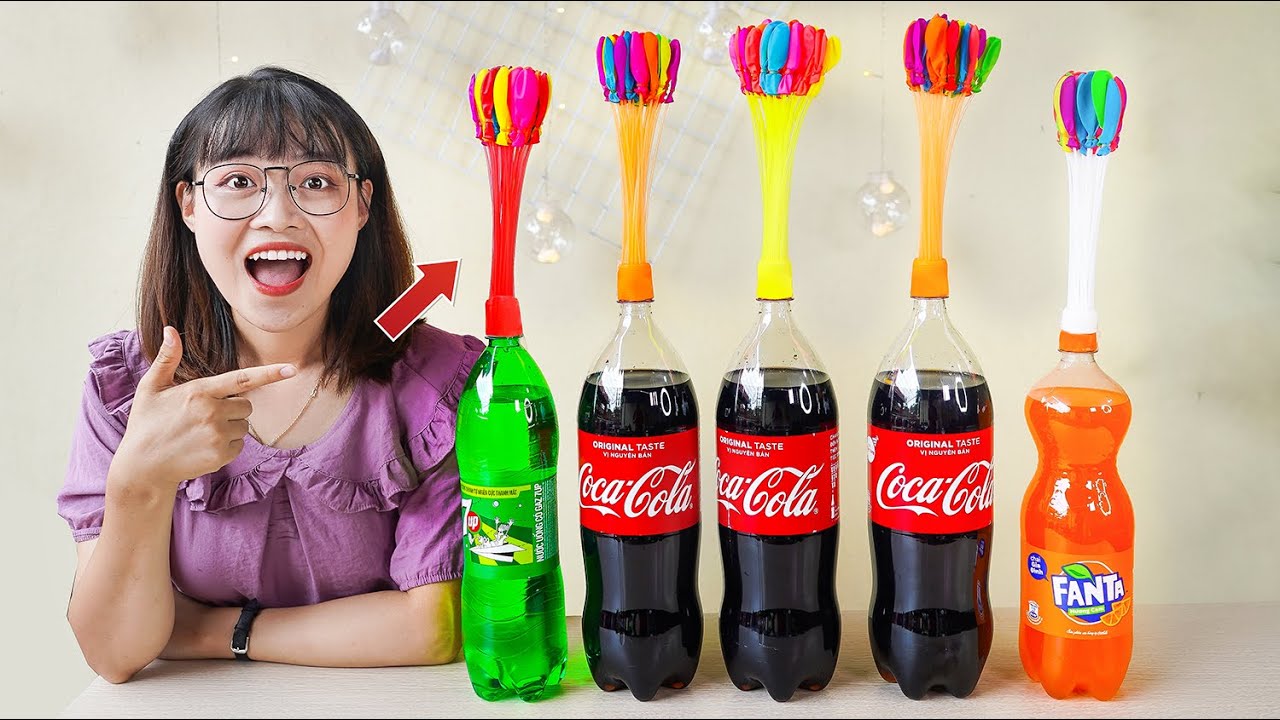 Thử Thách Thổi 500 Quả Bóng Bay Nước Bằng CoCa CoLa Với Mentos | COCA ...