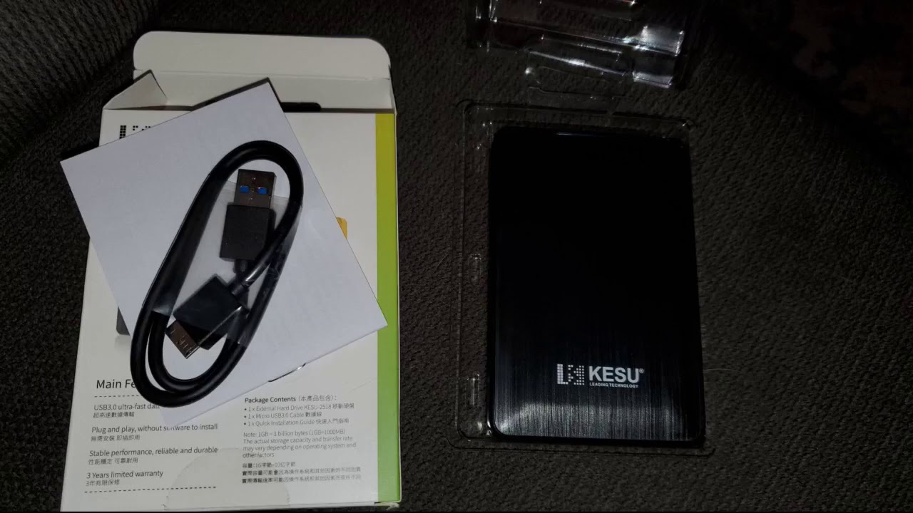 Review: KESU 2.5" 120GB Ultra Slim Portable External Hard Drive USB3.0 ...