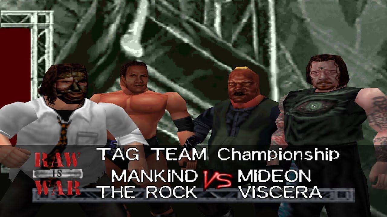 WWF WrestleMania 2000 | Rock & Mankind vs. Mideon & Viscera - YouTube