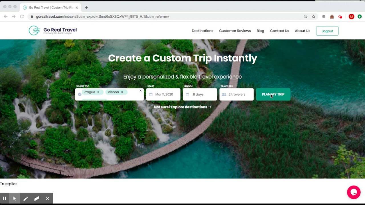 How to Create a Custom Trip Online | Go Real Travel - YouTube