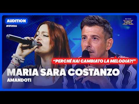 Maria Sara Costanzo | “Amandoti” | Esibizione Audition | X Factor 2026
