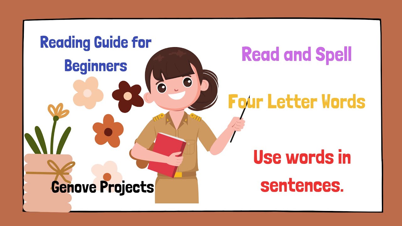 Read, Spell and Use Four Letter Words in Sentences #genoveprojects # ...