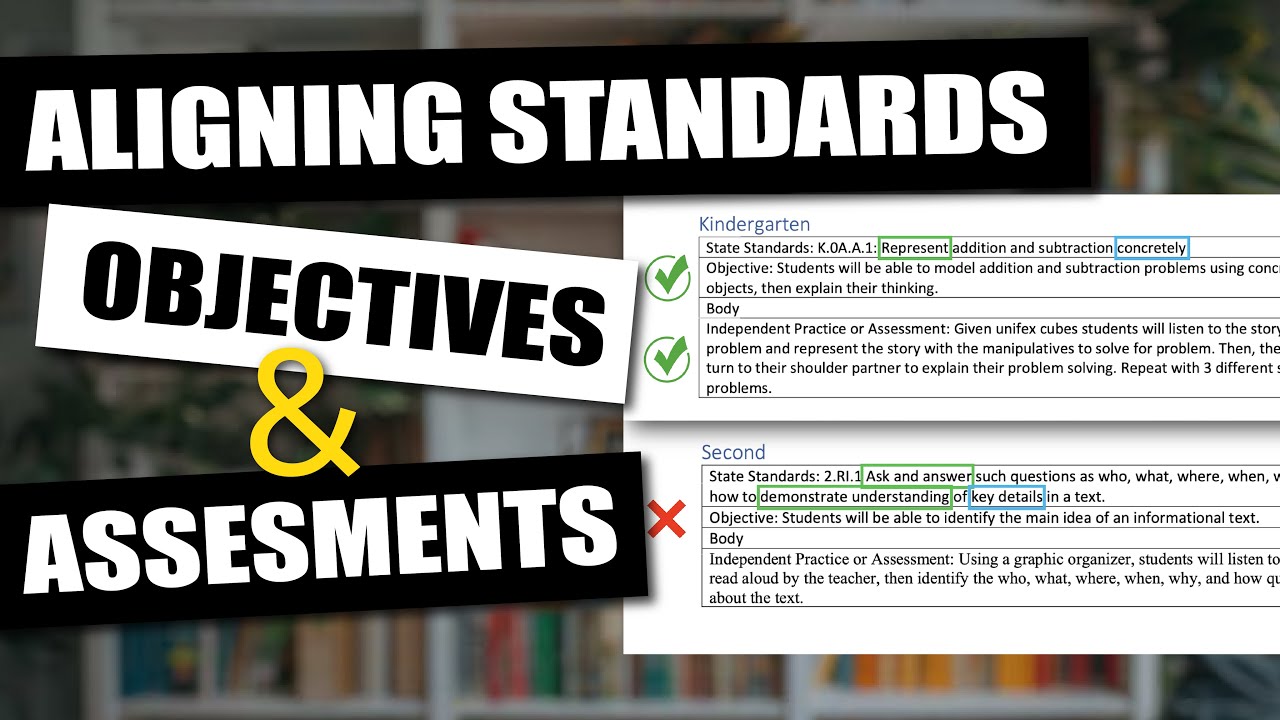 Aligning Standards, Objectives, and Assessments Made Simple - YouTube