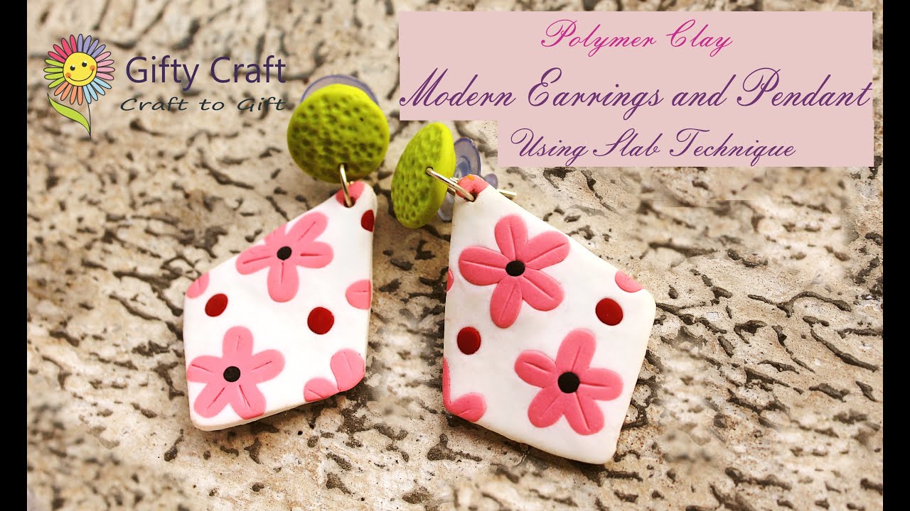 Polymer Clay Slab Making | Clay Slab Earrings | Slab Technique Free ...