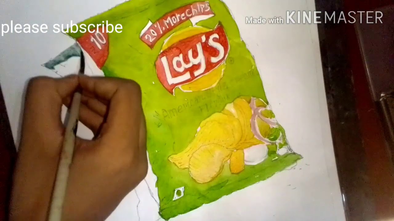 Lay's realistic drawing. - YouTube