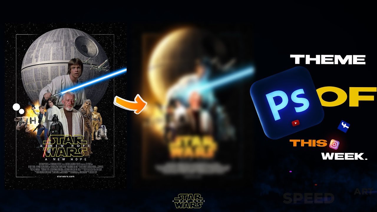 Remaking Star wars: New Hope' Poster (Photoshop) _ MA - YouTube