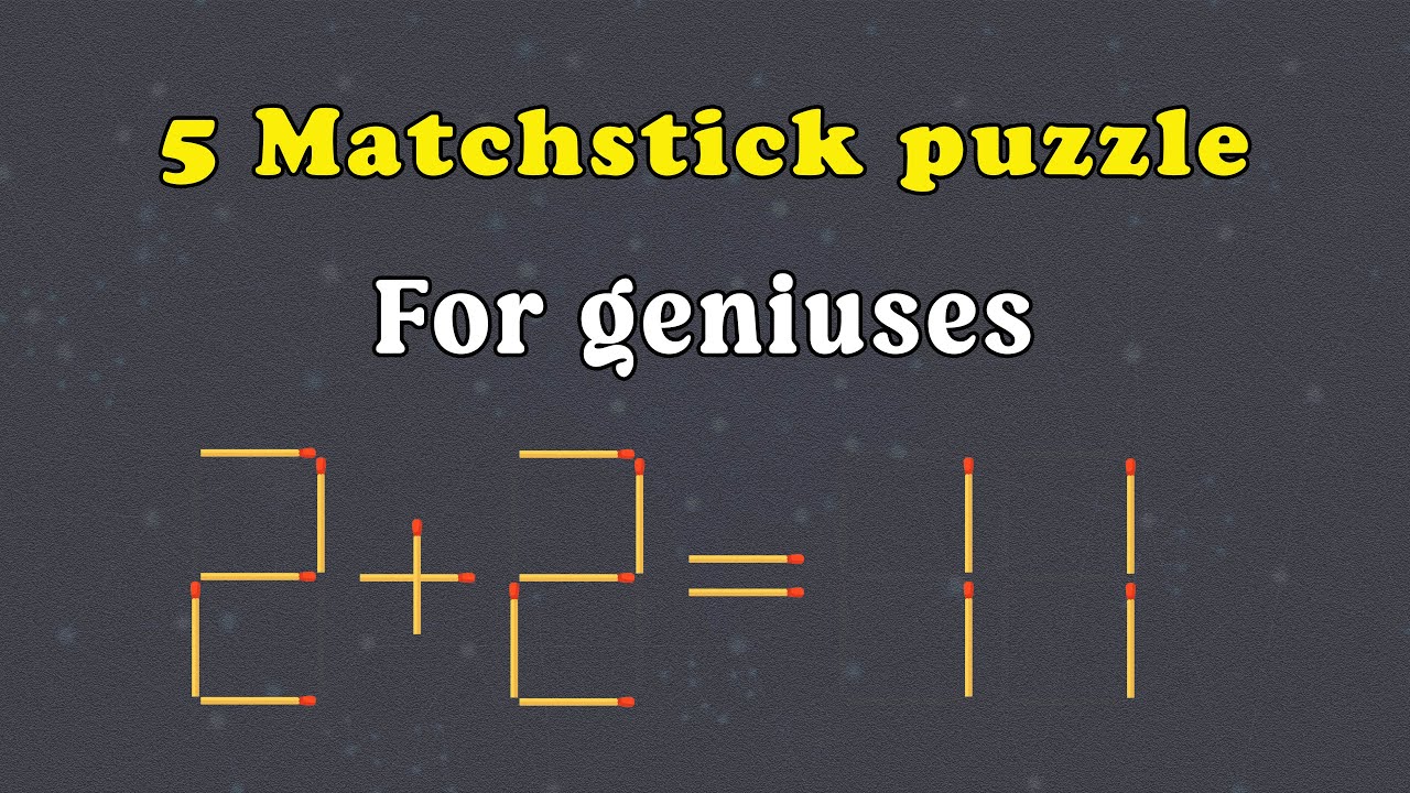 Matchstick puzzle easy | The riddle of the matchstick - YouTube