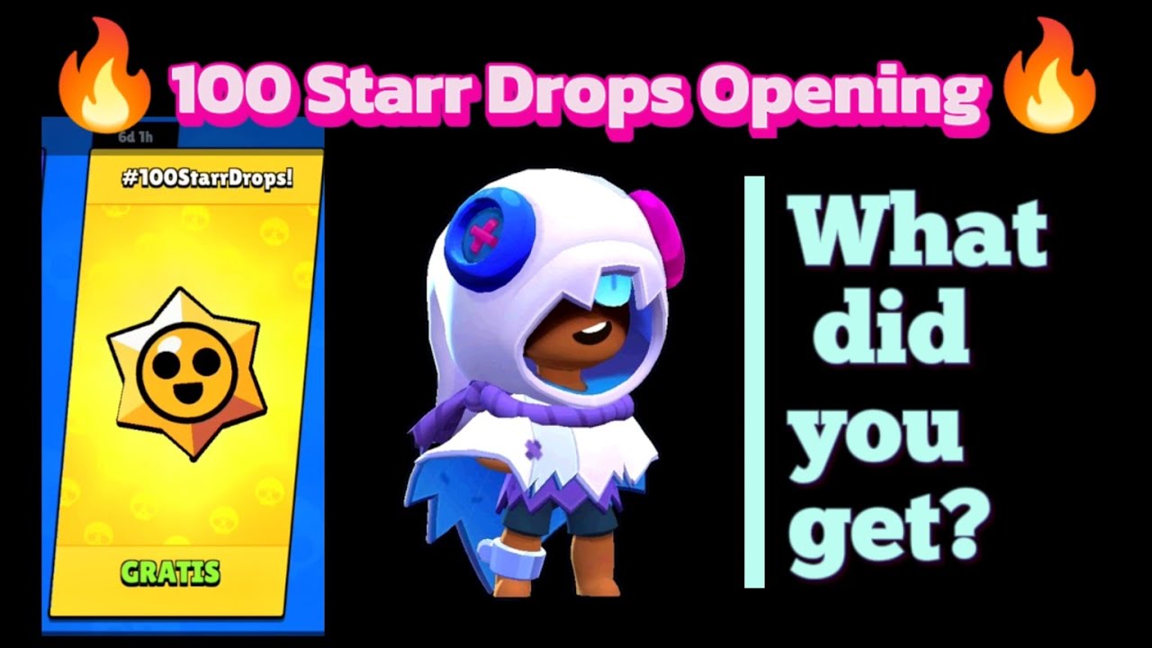 100 Starr Drops Opening🔥🎉(Brawl Stars #brawlstars #100StarrDrops #viral ...