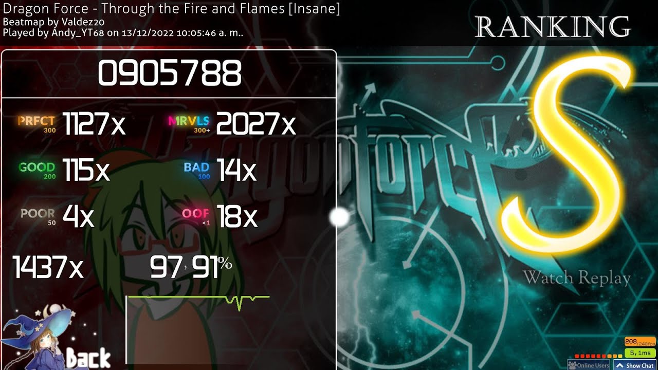 DragonForce - Through The Fire and Flames | osu!mania 4k - YouTube