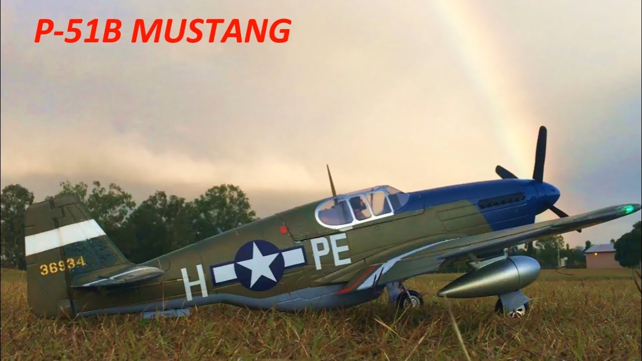 Fms P-51B Mustang 1450mm Wingspan 6 channel RC Warbird Morning flight ...