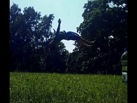 Backflip Layout on grass" - YouTube