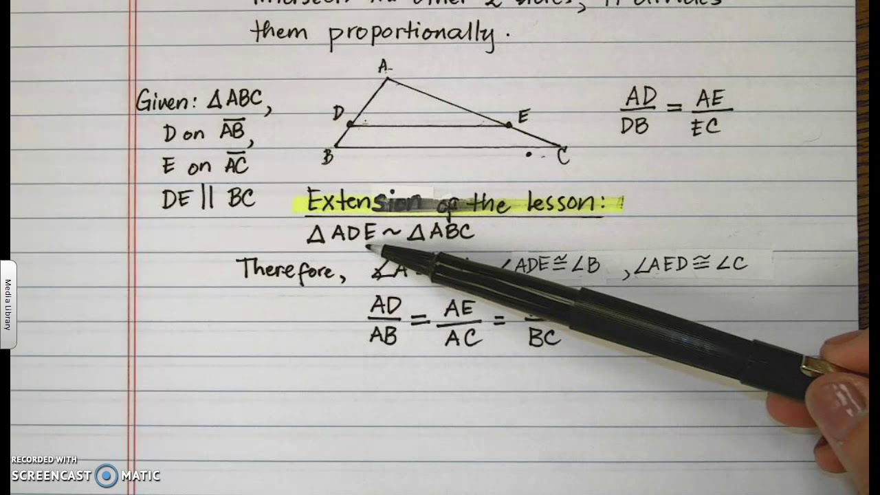 Segments Divided Proportionally - YouTube
