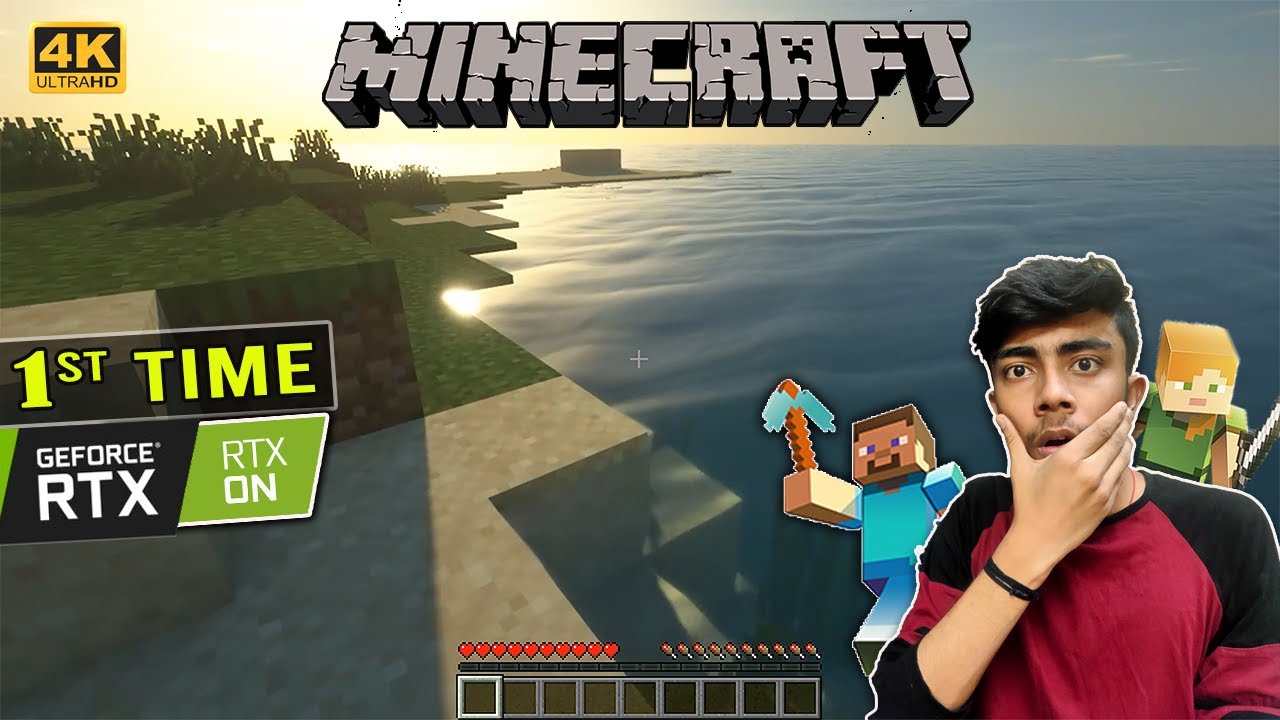 Minecraft RTX ON Gameplay 1st Time RTX ON Minecraft Gameplay Gajab ...