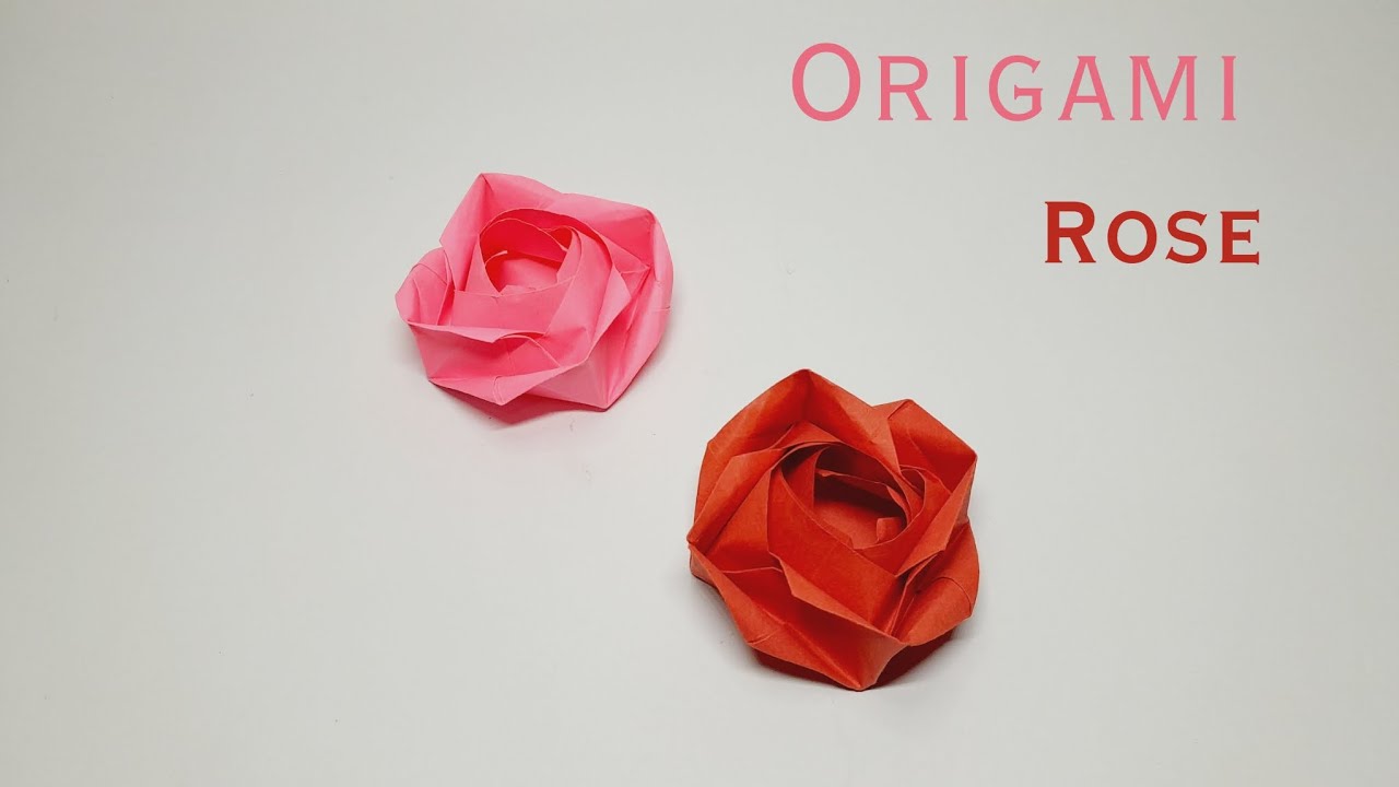 Origami Rose Easy | Origami Bunga Mawar yang Mudah - YouTube