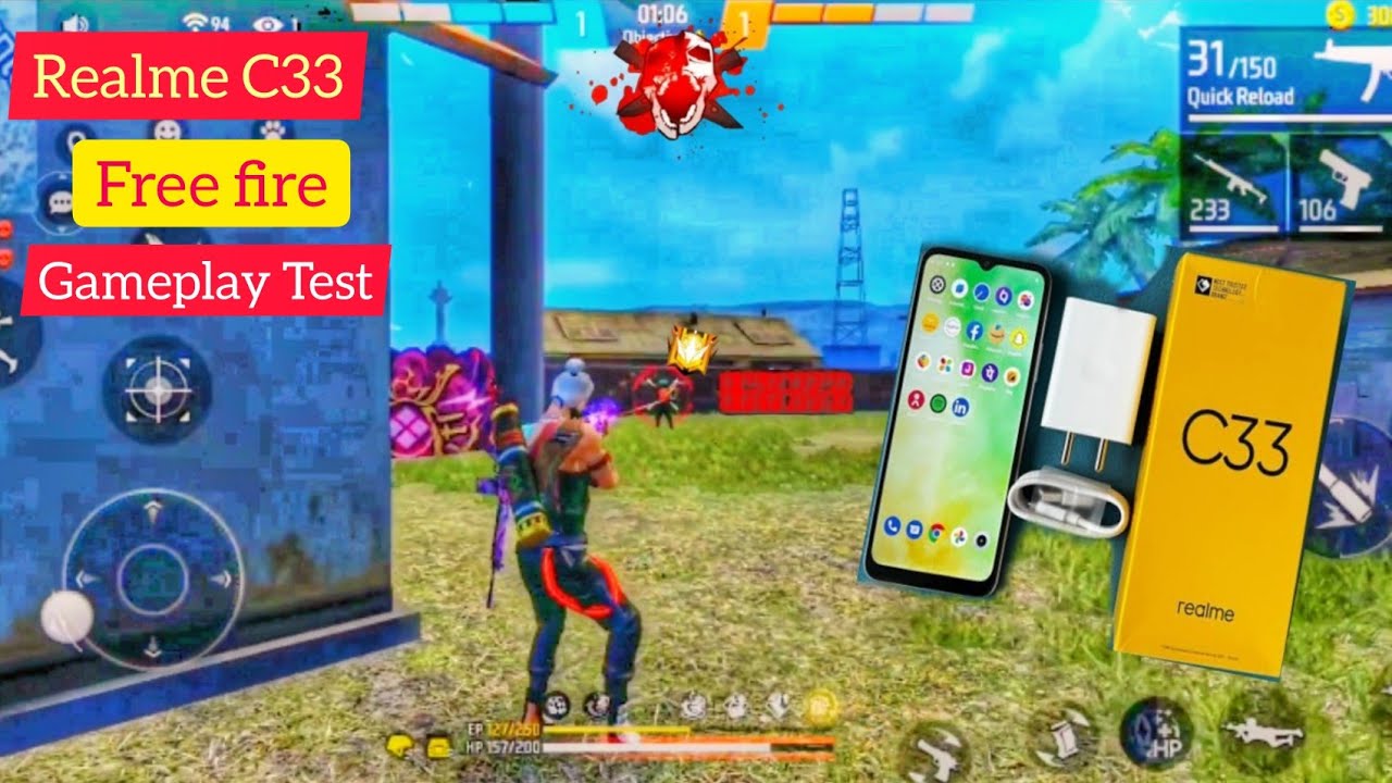 Realme C33 Gaming Test 🔥 Realme C33 Free Fire Test & Gaming Review ...