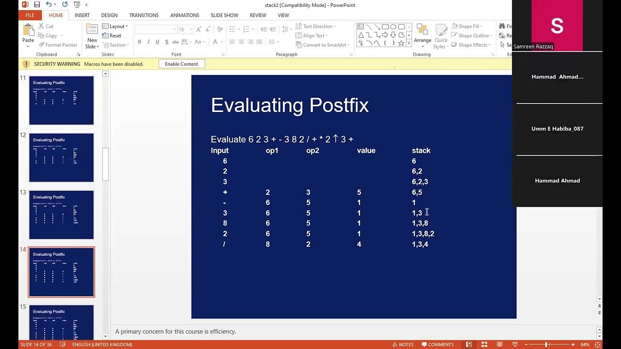 Data Structure Evaluating Postfix Expression - YouTube
