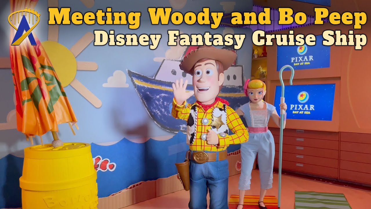 Meeting Woody and Bo Peep on Pixar Day at Sea onboard Disney Fantasy ...