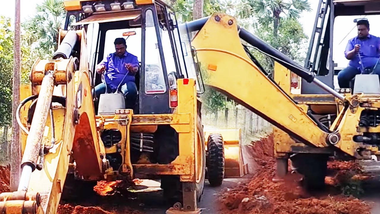 Amazing Cat Machine in Action: Road Construction in Rural Village ...