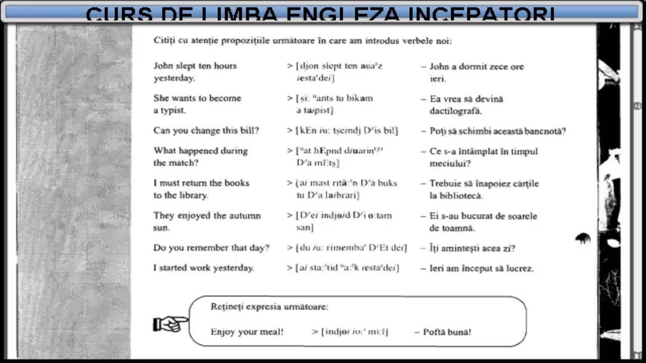 Curs de limba Engleza incepatori (tema vocabular) - Lectia 15 - YouTube