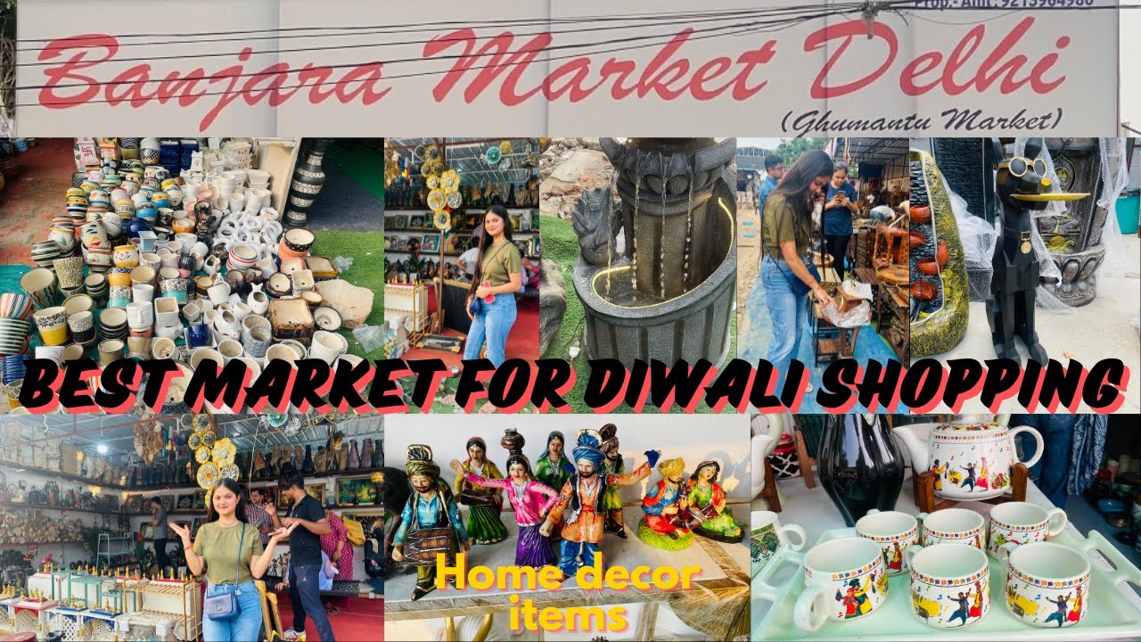*Banjara Market* || Best Market for Diwali Shopping || Home Decor Items ...