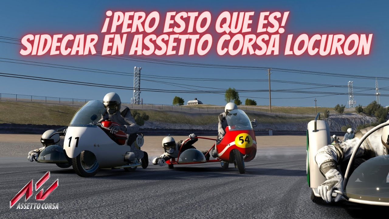 Assetto corsa, ¡EL MOD MAS LOCO DE ASSETO! UN SIDECAR EN LAGUNA SECA ...