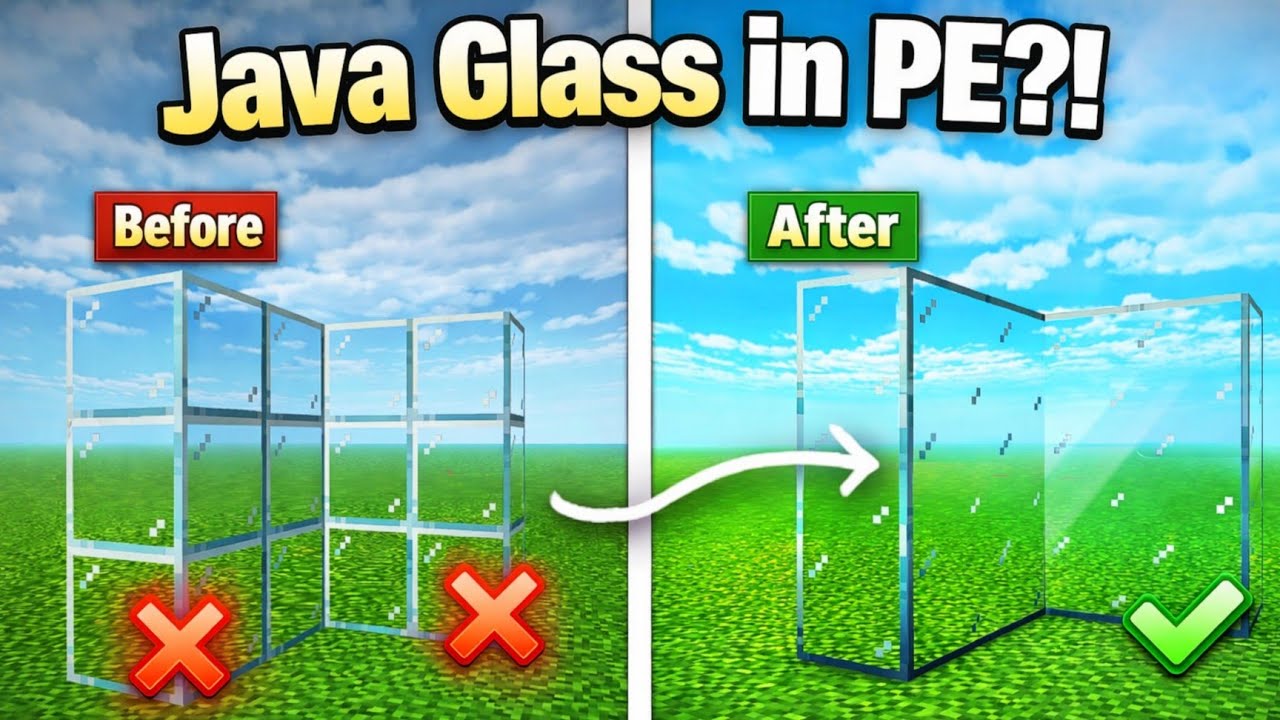 Minecraft PE Connected Glass Texture Pack (Java Style in Pocket Edition ...