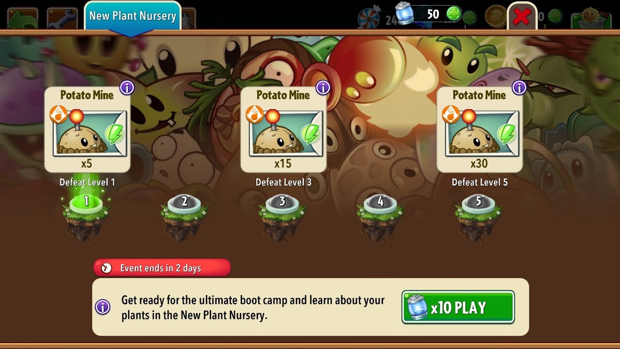 Potato Mine New Plant Of Nursery Event (Plants vs Zombies 2) # ...