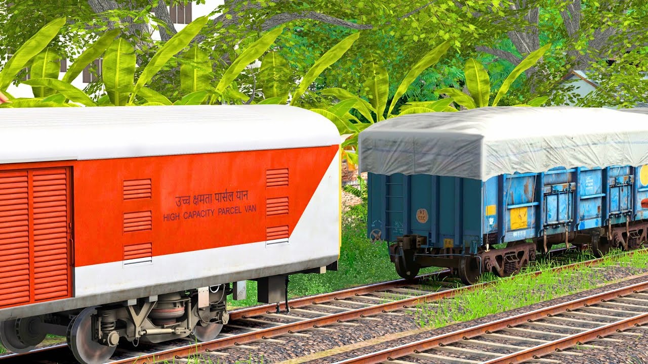 COAL WAGON COUPLING LHB PARCEL VAN | BUMPY RAILROAD | RAILWORKS TRAIN ...