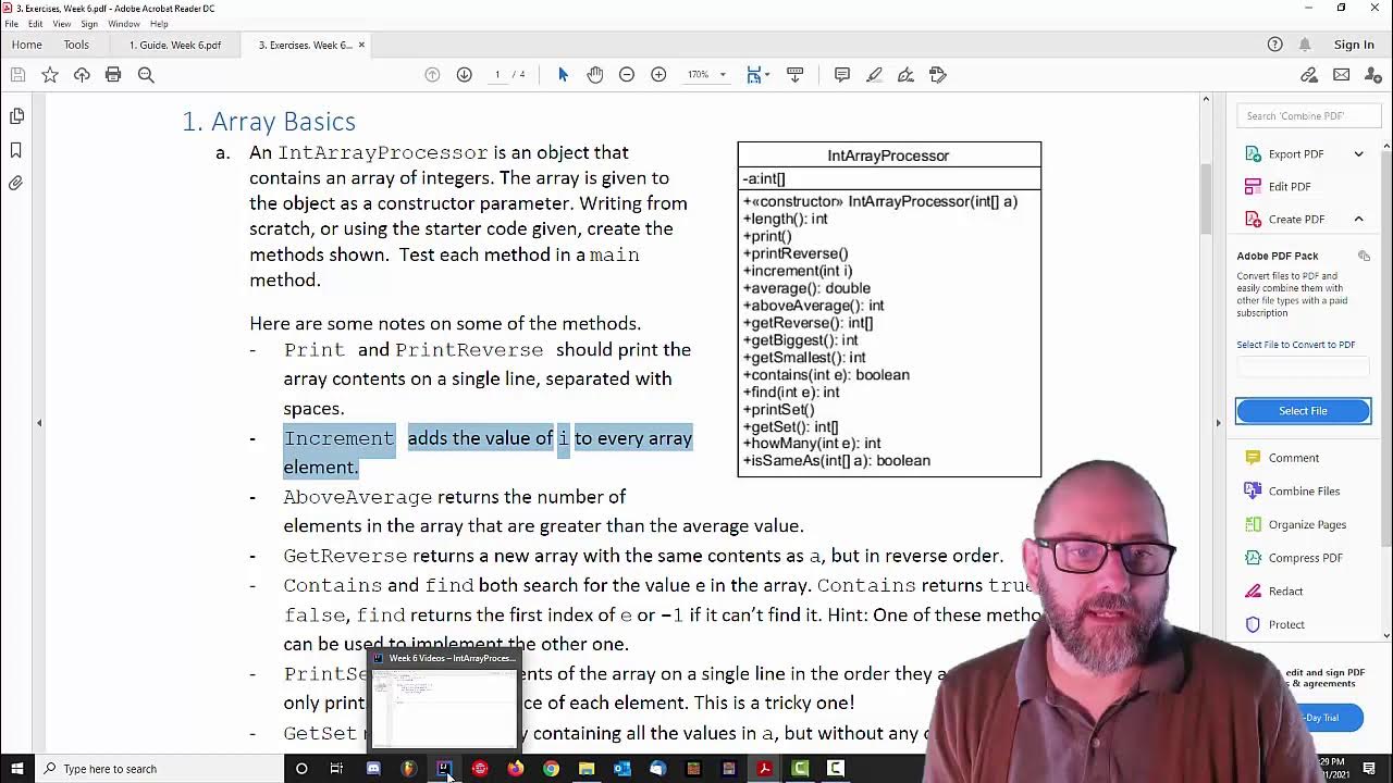 Programming in Java 6.2 - Exercise 1a - YouTube