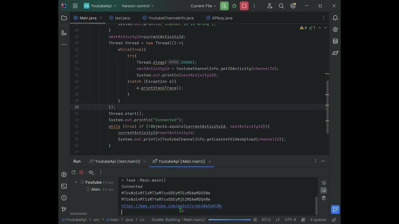 YoutubeApi – Main java YoutubeApi main 2024 06 11 23 09 04 - YouTube