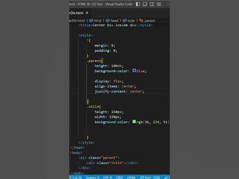 4 Ways to center a div inside div - HTML CSS Tips 11 #csstipoftheday #html5 #css3 #coding #css ...