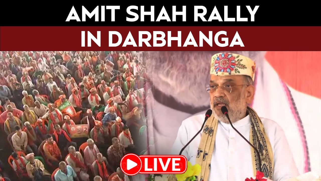Amit Shah LIVE | Amit Shah Addresses Public Rally In Darbhanga - YouTube