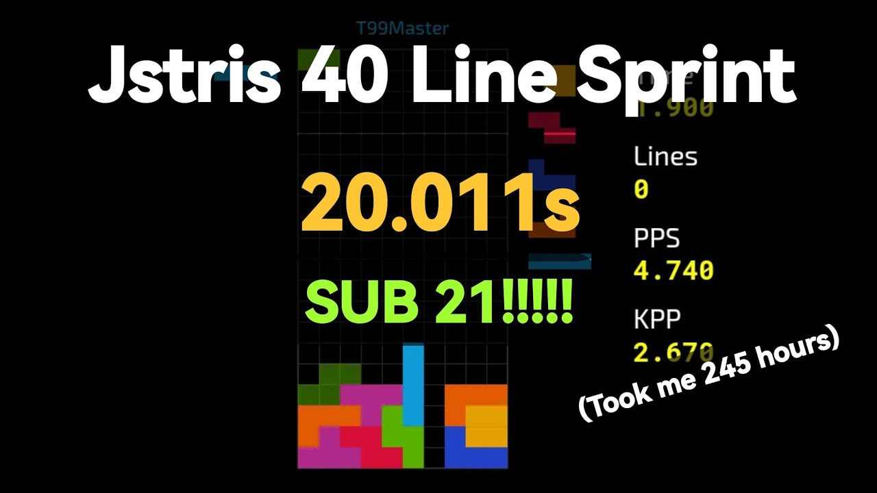 (Jstris 40 Line Sprint) I FINALLY GOT A SUB 21!!!!!!!! - YouTube