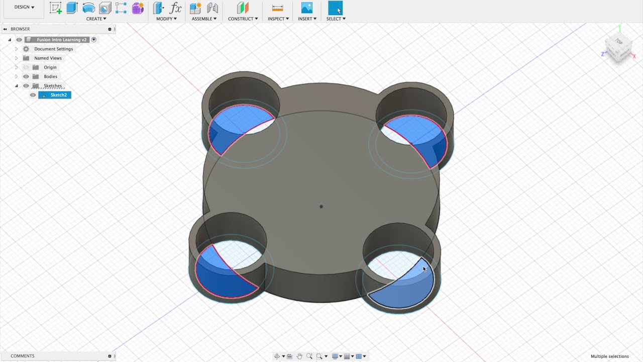 Fusion 360 - 10 - Extrusion Types - SE21 Tutorials - YouTube