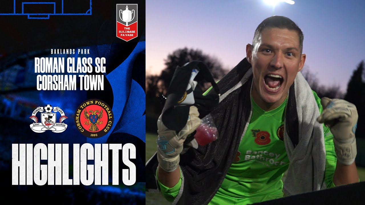 Roman Glass St. George FC 1 V 3 Corsham Town FC - FA Vase Second Round ...