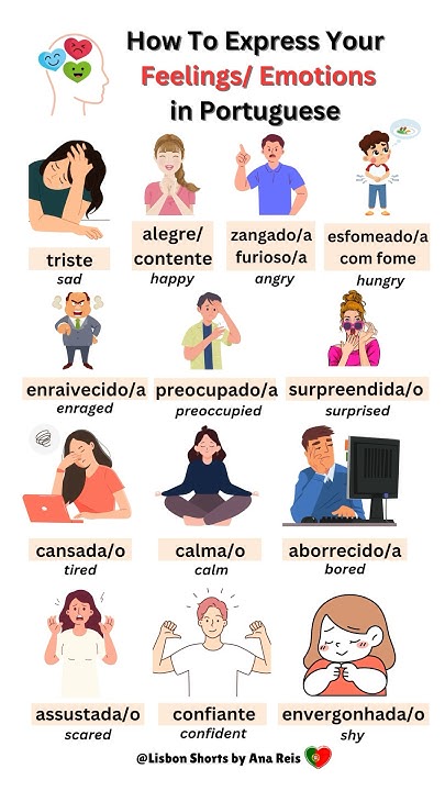 How to Express Your Feelings & Emotions in Portuguese. Vocabulary You ...