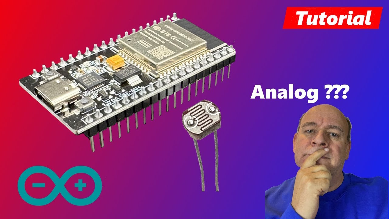 ESP32 and LDR Light Sensor Reading Analog Values - YouTube