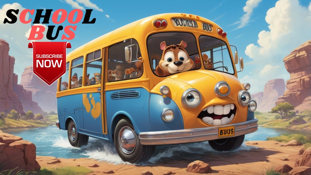 School Bus Song | wheels on the bus school bus for kids | ABCcartoo ...