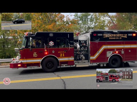 Thompsonville FD Squad 21 & T-5 with North Thompsonville FD Truck 41 ...